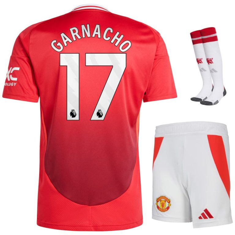 Manchester United Home Kit Kids Jersey 2024 2025 Garnacho | Foot Star