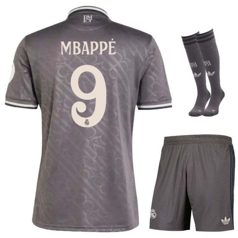 Camiseta Real Madrid Tercera Equipación Infantil 2024 2025 Mbappé