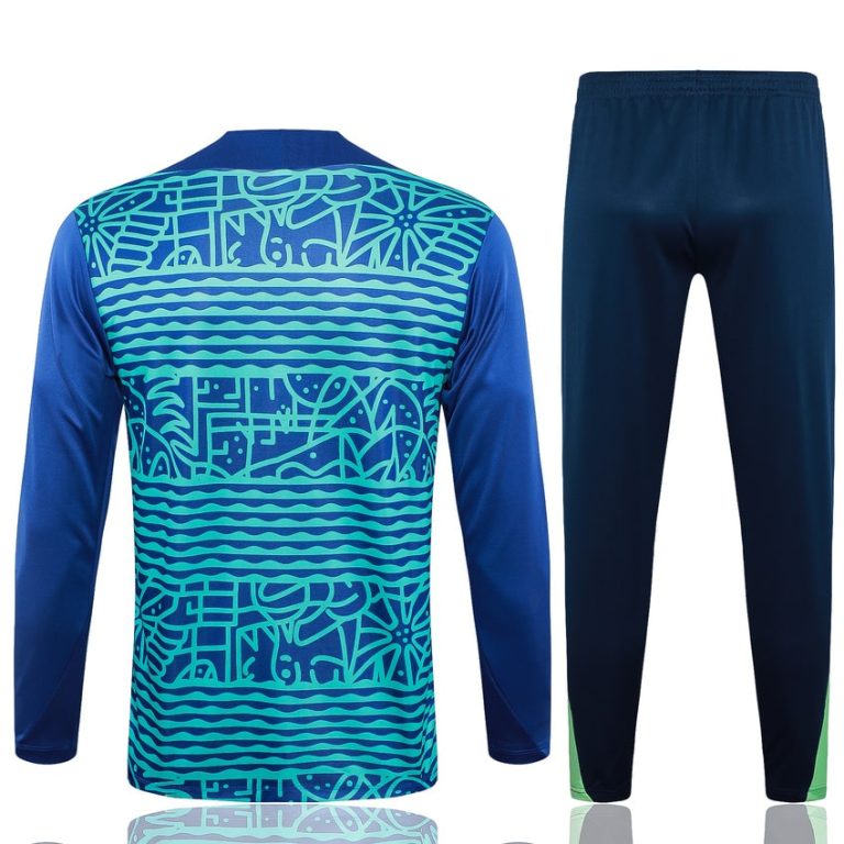 Brazil Training Suit 2024 2025 Blue Pattern | Foot Star