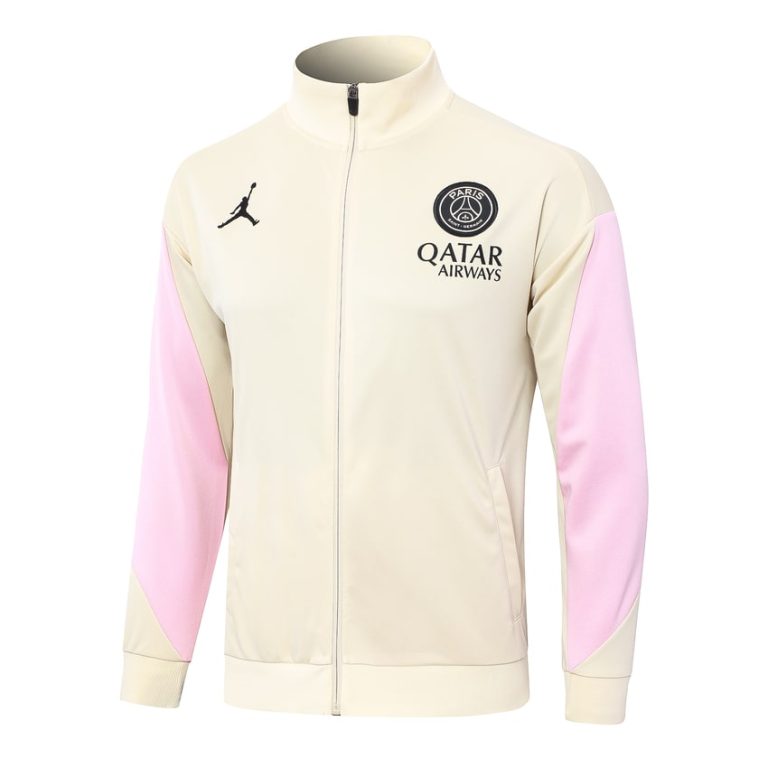 PSG Tracksuit Jacket 2024 2025 Beige | Foot Star