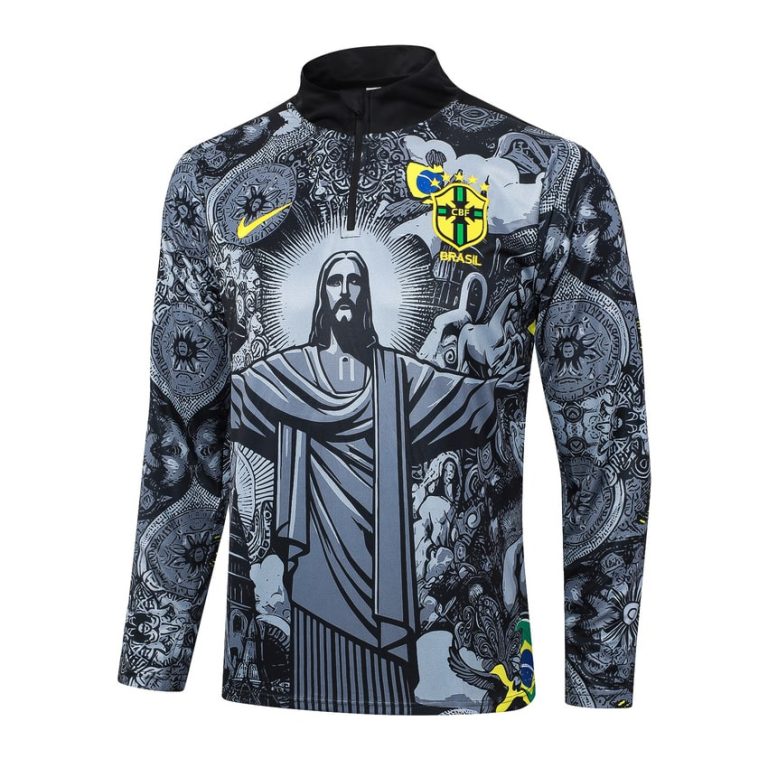 Brazil Training Suit 2024 2025 Grey Pattern | Foot Star