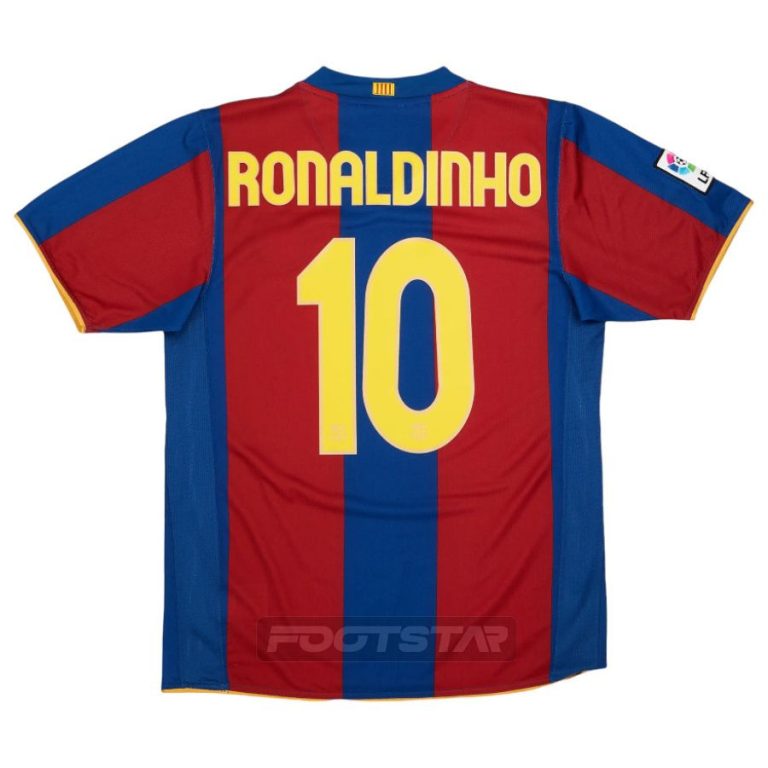 Camiseta local del Barça 2007-2008 de Ronaldinho | Foot Star
