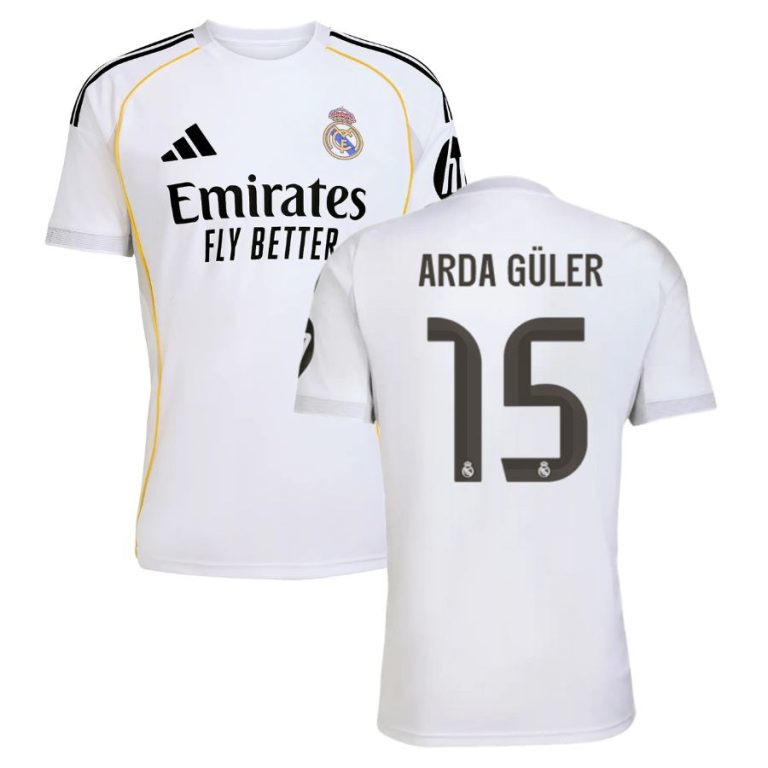 Real Madrid Home Shirt 2025 2026 Arda Guler | Foot Star