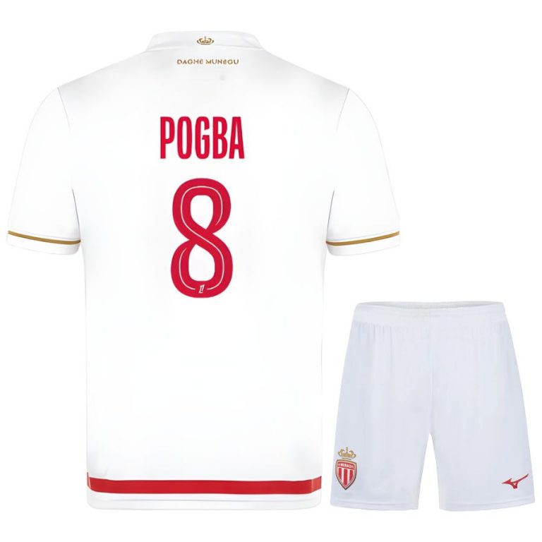 AS Monaco Home Kit Kids Jersey 2025 2026 Pogba | Foot Star