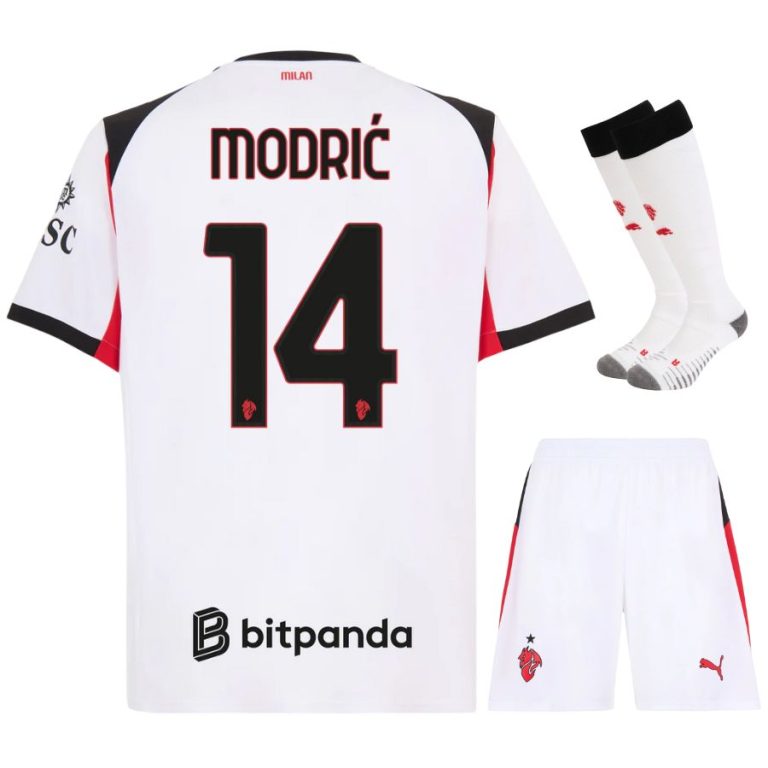 Maillot Kit Enfant Milan AC Exterieur 2025 2026 Modric
