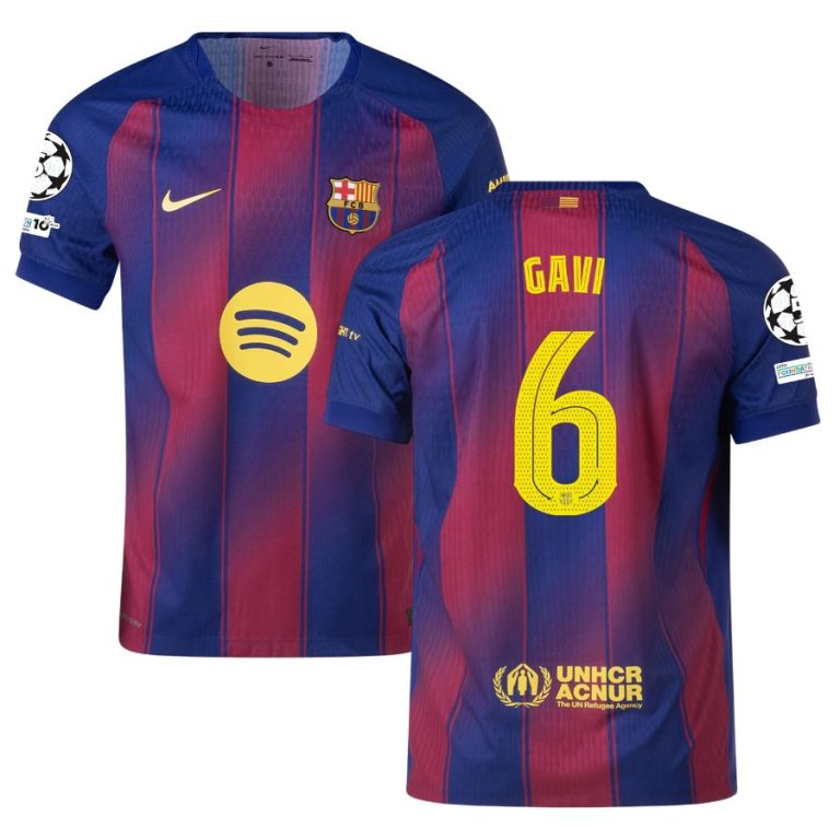 Barca Home Match Shirt 2025 2026 Gavi UCL | Foot Star
