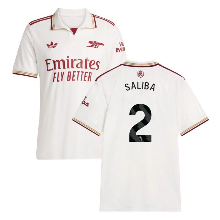Camiseta de la tercera equipación del Arsenal 2025-2026 de Saliba ...