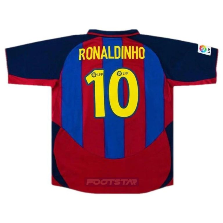 Camiseta local del Barça 2003-2004 de Ronaldinho | Foot Star