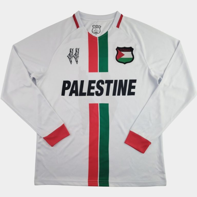 Camiseta blanca de manga larga del FC Palestina 2025 | Foot Star