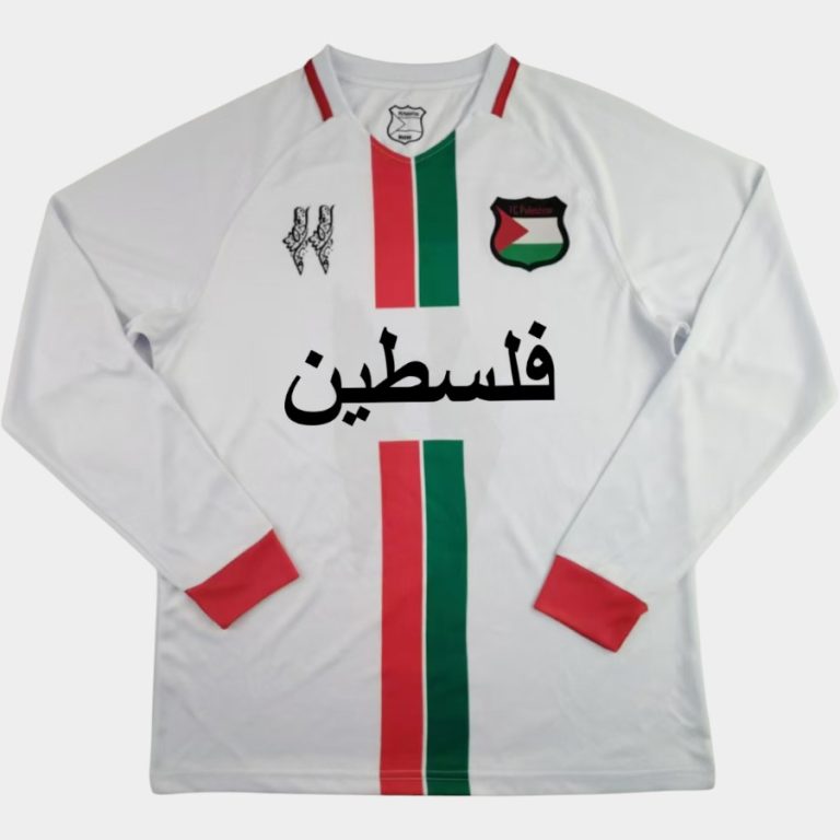 FC Palestine 2025 White Long Sleeve Arabic Jersey | Foot Star