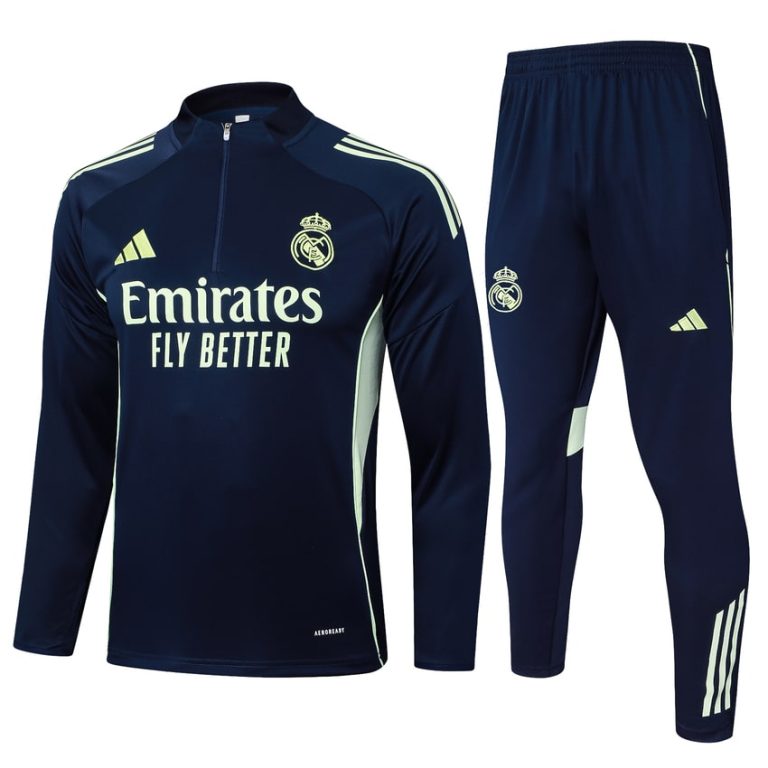 Conjunto de entrenamiento del Real Madrid 2025-2026 azul oscuro | Foot Star