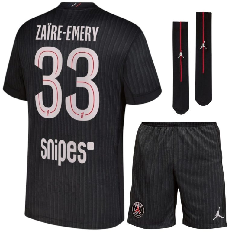 Maillot Kit Enfant PSG Jordan Fourth 2025 2026 Zaire Emery | Foot Star