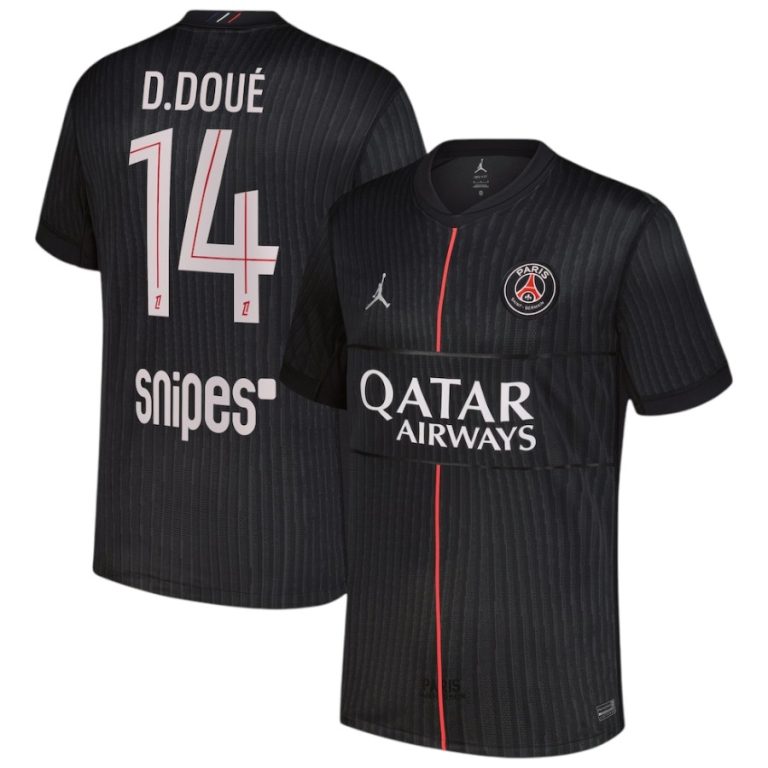 Maillot PSG Jordan Fourth 2025 2026 Désiré Doué | Foot Star