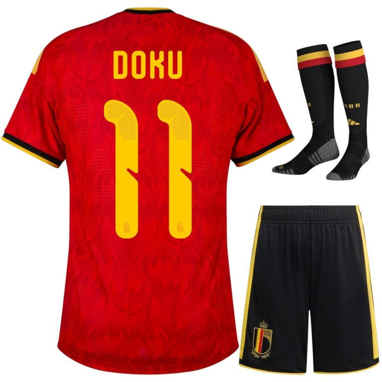 Maillot Kit Enfant Belgique Domicile 2026 2027 Doku | Foot Star