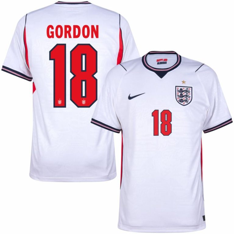 Maillot Angleterre Domicile Coupe du Monde 2026 Gordon | Foot Star